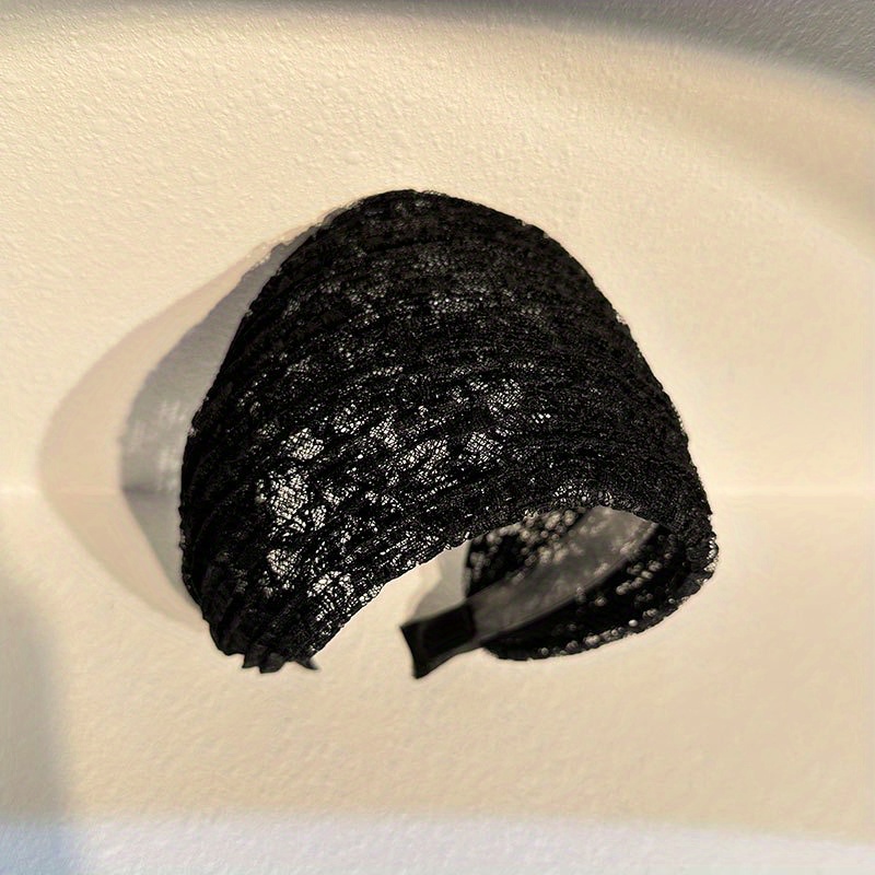 Wide Lace Headband Retro Style Head Hoop Nonslip Hair Band Elegant Hair ...