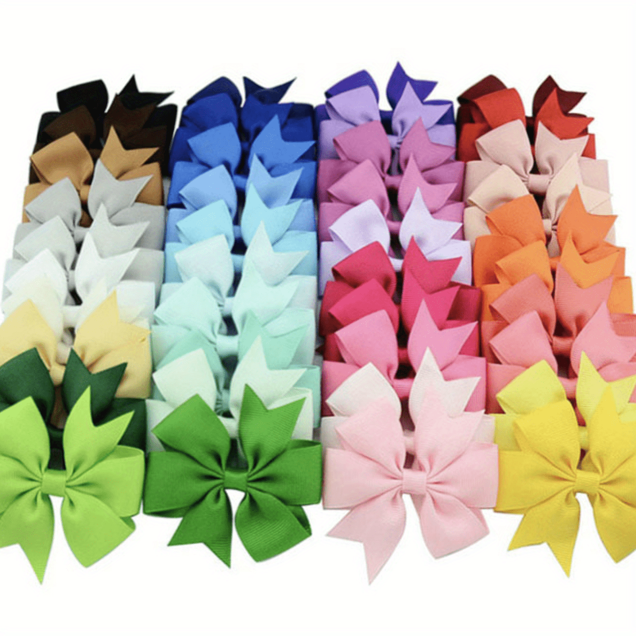 Solid Color Bow Knot Hair Clip Duck Billed Clip Coquette - Temu United