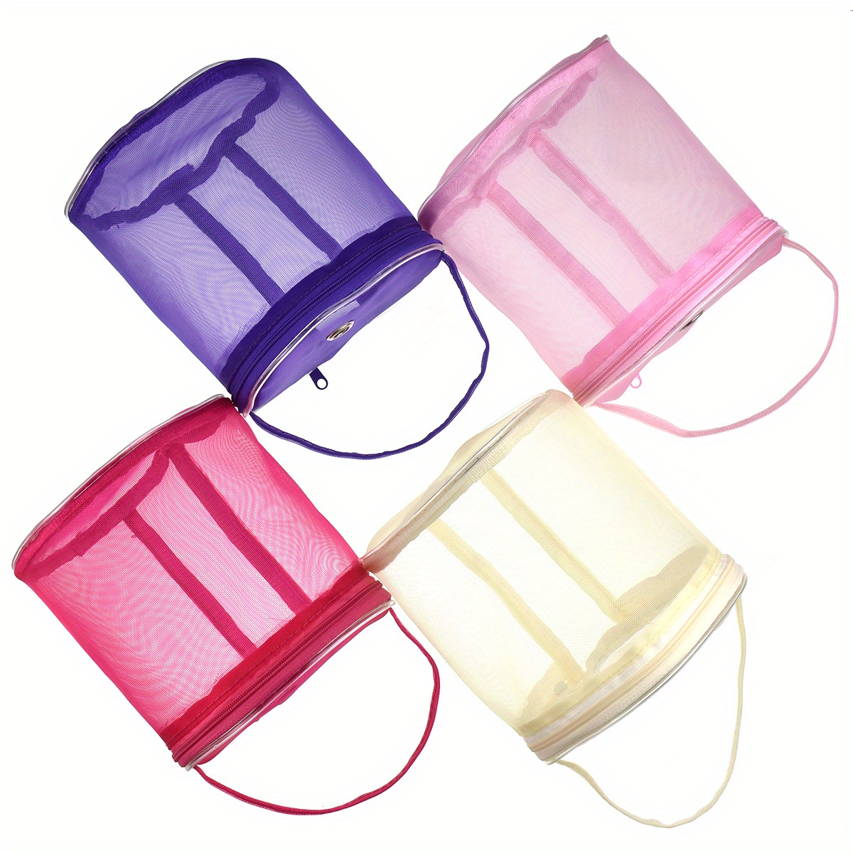 Foldable Yarn Storage Bag Cylindrical Mesh Storage Bag - Temu