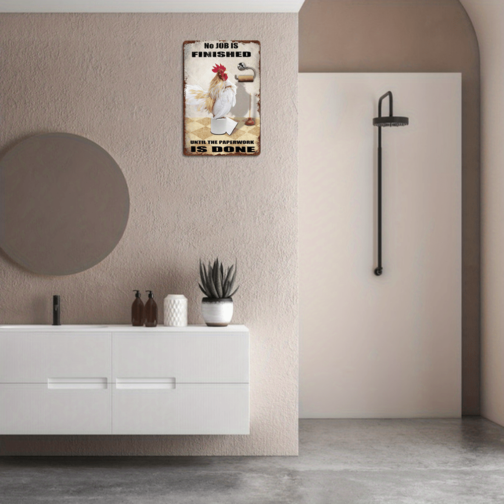 No Job Finished Paperwork Done Tin Sign Bathroom Decor - Temu Portugal