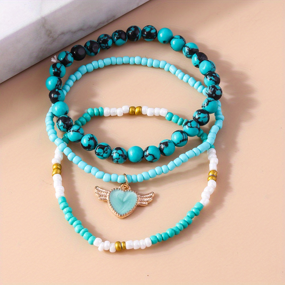 Women's Colorful Rice Beads Shell Charm Bracelets Summer - Temu United ...