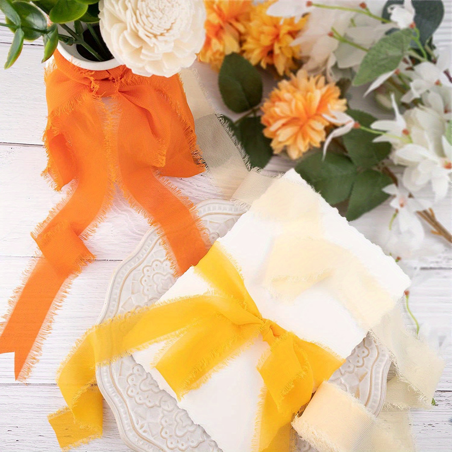 Chiffon Ribbon Set Perfect Holiday Gift Wrapping - Temu South Africa