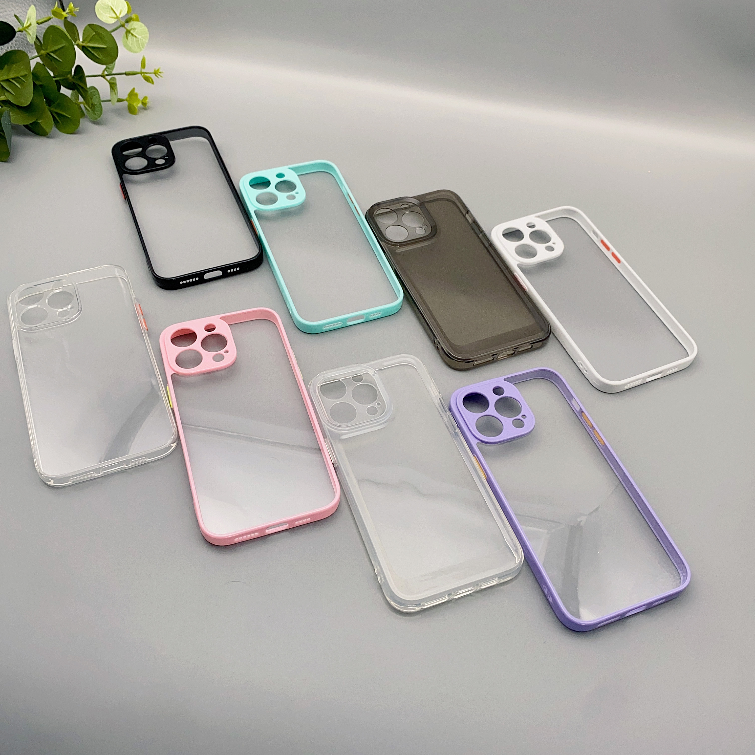 전화 실리콘 전화 케이스 전체 화면 케이스 충격 방지 초박형 투명 전화 케이스 주황색 버튼 Iphone 12 Temu