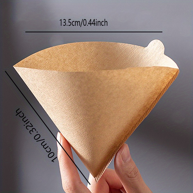40pcs V Shaped Wood Pulp Coffee Filter Paper Household Coffee Filter ...