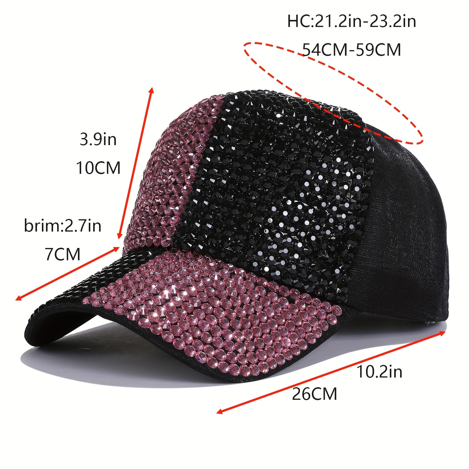 shiny fashion baseball cap adjustable wearable headwear for men women ...
