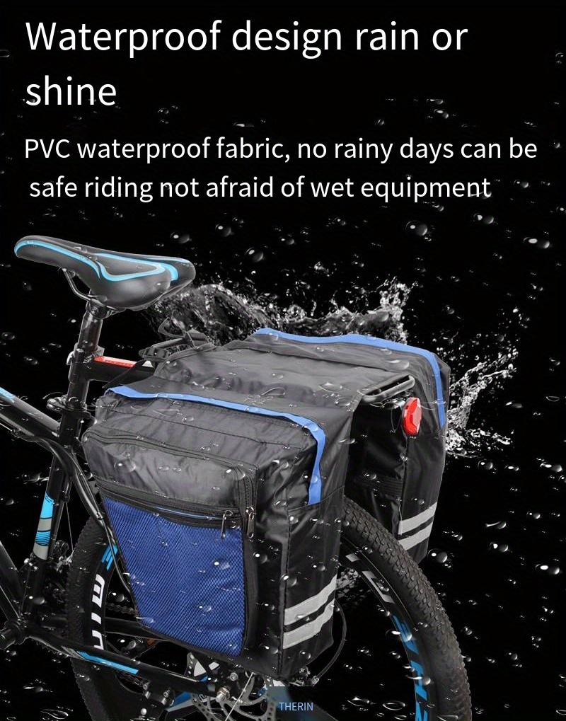 Waterproof Bike Rear Rack Bag Reflective Trim Perfect - Temu