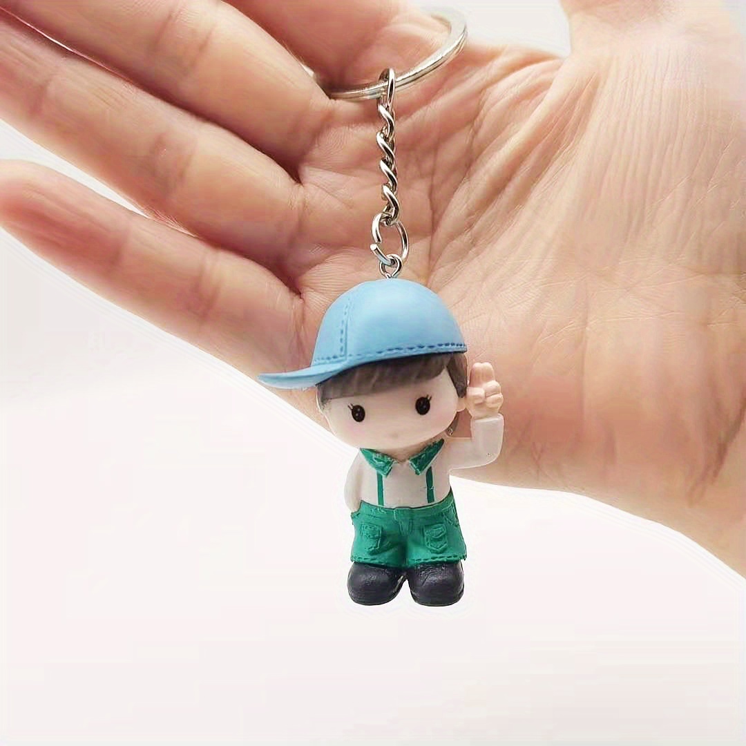 Cute Boy Doll Key Key Ring Cartoon Key Ring - Temu Netherlands