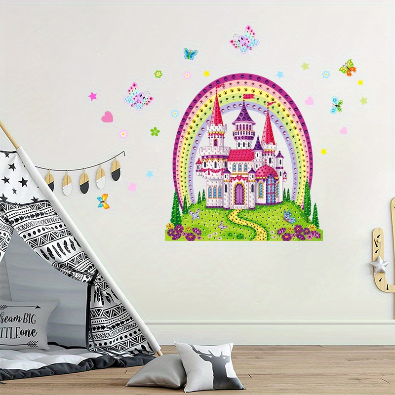 5d Children's Handmade Diy Fluorescent Rainbow Castle - Temu