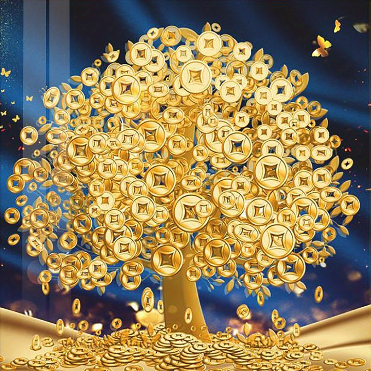 1 Set Money Tree Diamond Painting Kits For Adults 5d Diamond Art Kit ...