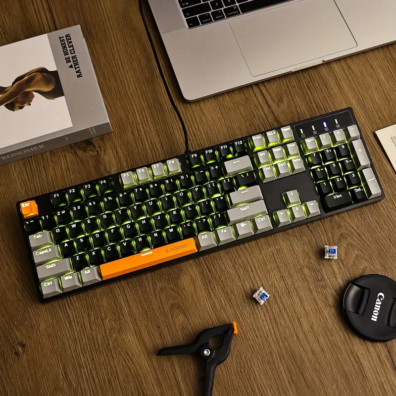 E Yooso Z 14 Rgb 유선 기계식 키보드20가지 조명 모드 및 내구성 있는 연삭로 게임 경험을 Temu