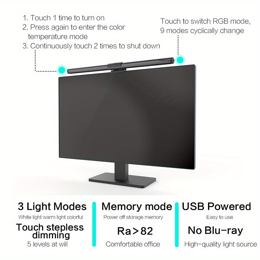 Laptop Monitor Light Bar E reading Led Task Lamp Monitor - Temu