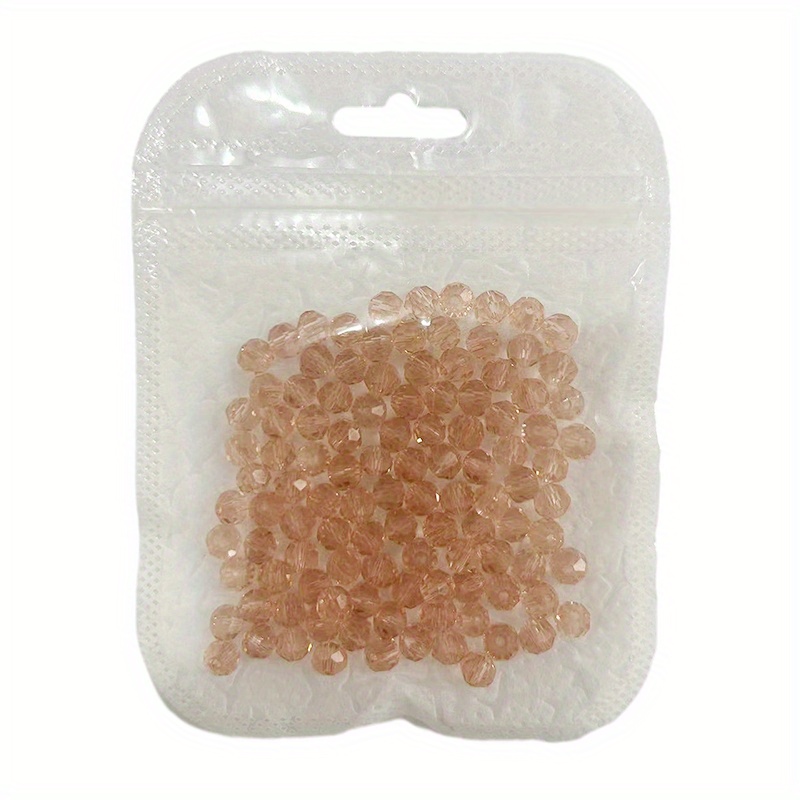 100pcs Pink Crystal Glass Beads Diy Half Bead Unfadingly Antioxidant ...