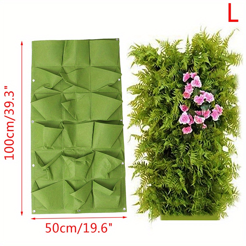 1pc Vertical Hanging Garden Planter Flower Pots Bag Wall Mount Hanging ...
