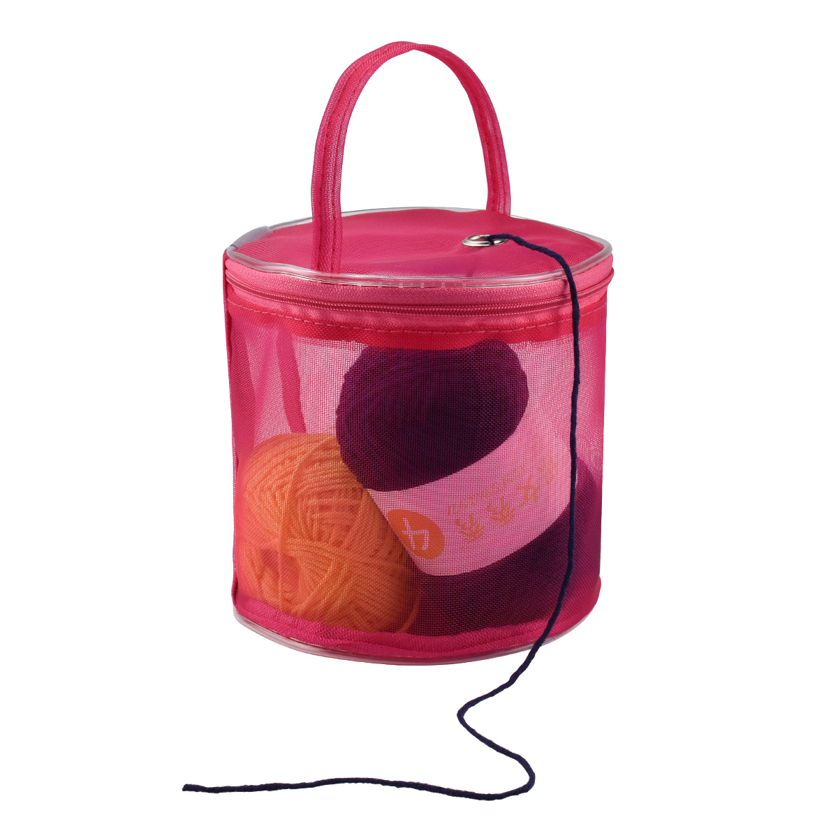 Foldable Yarn Storage Bag Cylindrical Mesh Storage Bag - Temu