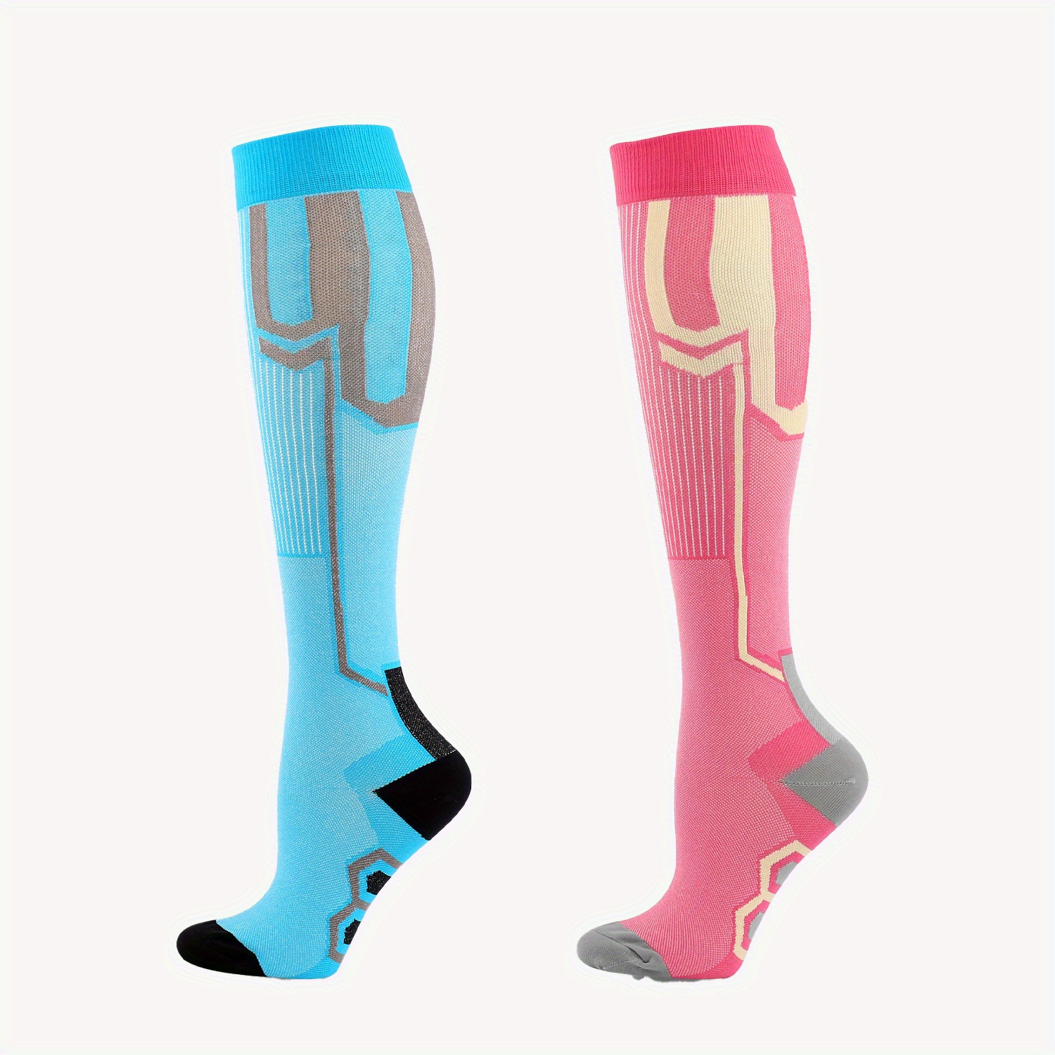 Men's Calf Compression Athletic Socks Running Basketball - Temu Australia