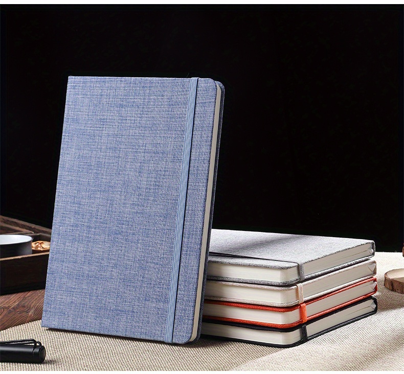 Premium A5 Hard Faux Leather Office Notebook Elastic Band - Temu