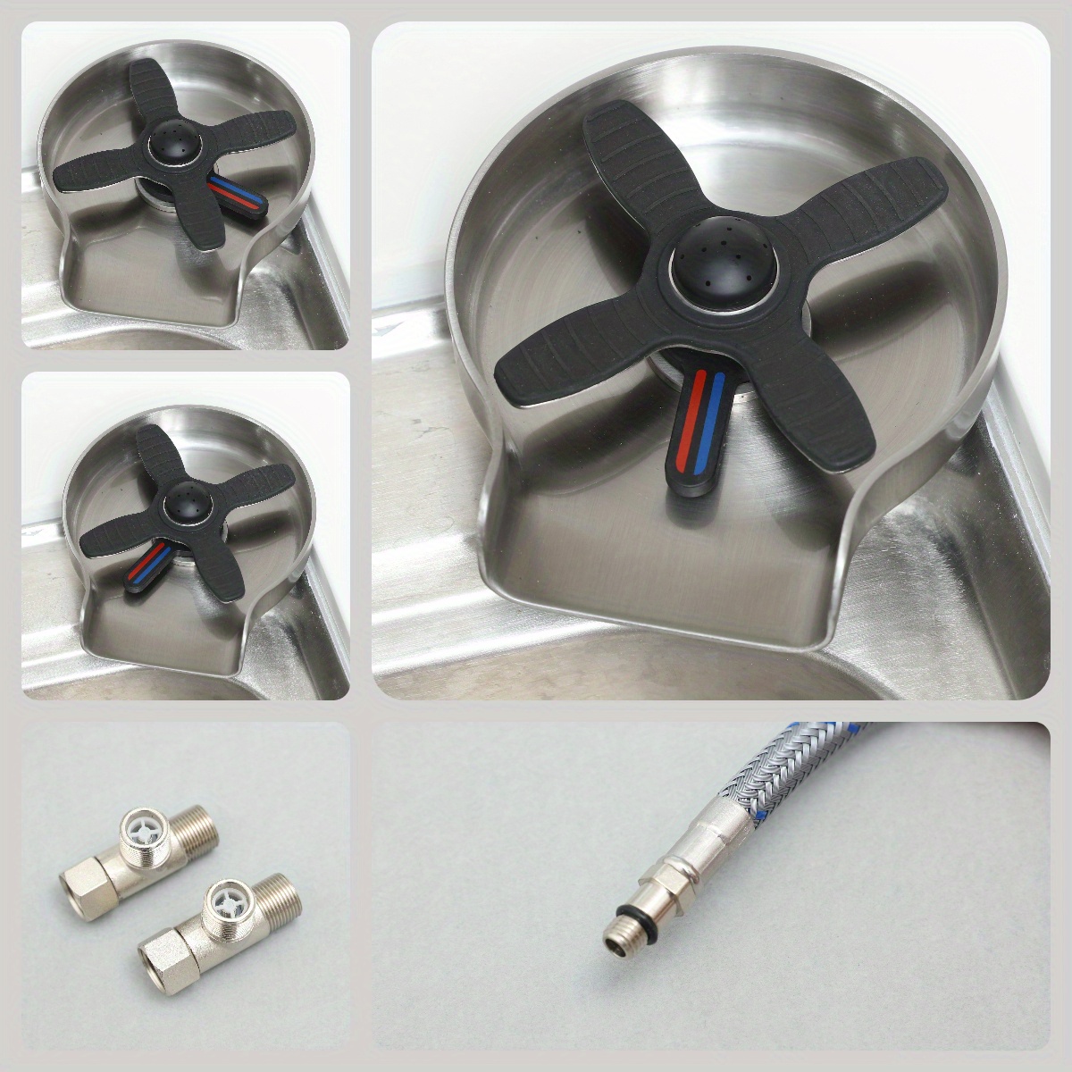 Kitchen Sink Hot Cold Switching Faucet Glass - Temu