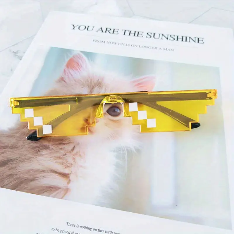 Męskie Fajne Okulary Mozaikowe Dwuwymiarowe Okulary Modowe Trendy I ... Męskie Fajne Okulary Mozaikowe Dwuwymiarowe Okulary Modowe Trendy I ...