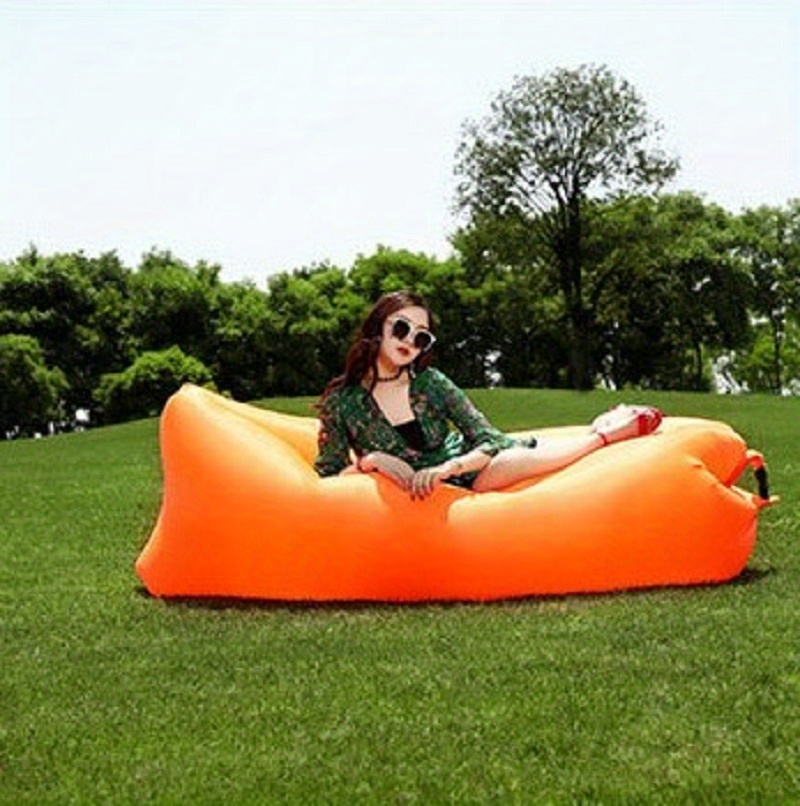 1pc outdoor inflatable sofa comfortable portable folding lounge chair ...