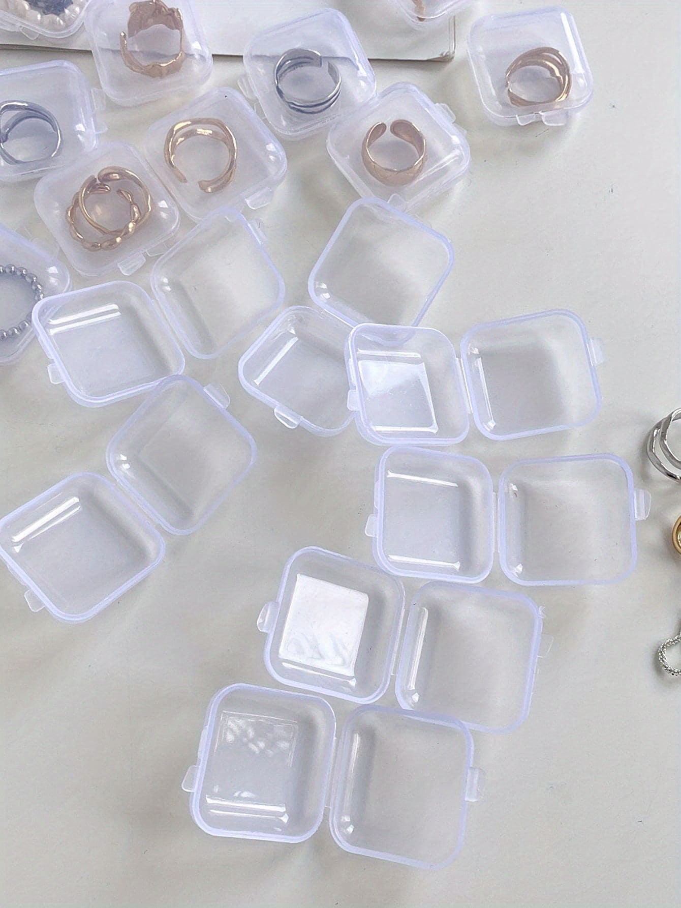 jewelry transparent storage box mini box cap earplug box - Temu Australia