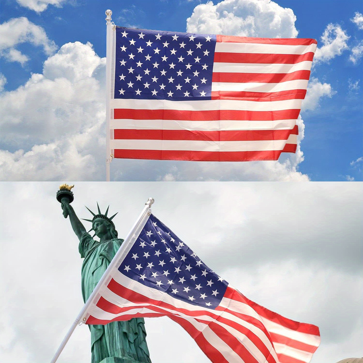American Flag Uv Fade Proof Polyester - Temu