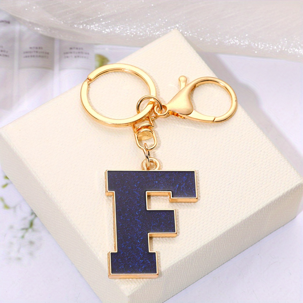 Alphabet Keychain Metal Key Ring Purse Bag Backpack Car Key - Temu ...