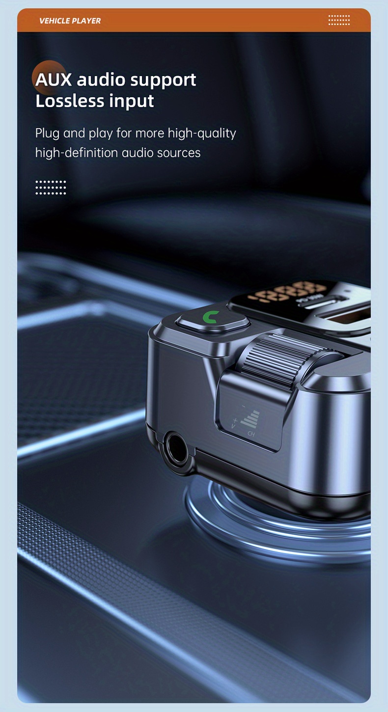 Car Mp3 Player Fm Transmitter Upgrade Car Audio System Fast - Temu