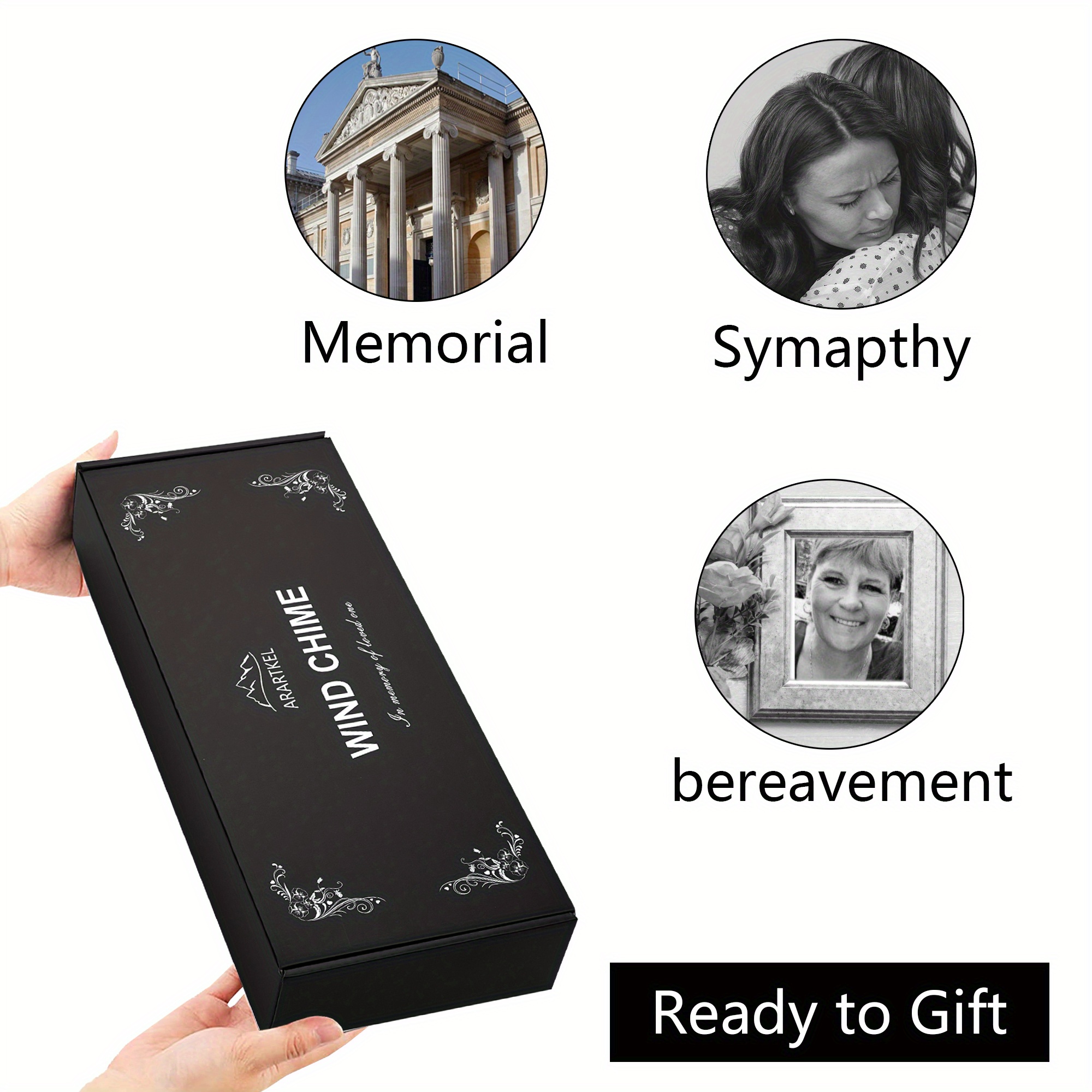 Wooden Wind Chimes 6 Tubes Memorial Sympathy Wind Chimes - Temu New Zealand