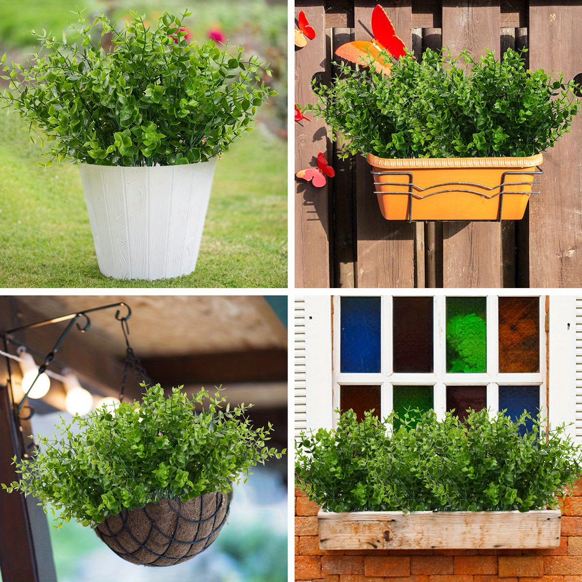 10pcs realistic artificial eucalyptus leaves for indoor and outdoor ...
