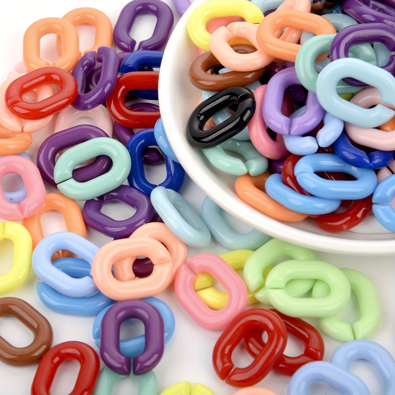 color acrylic twisted chains chain le assembled - Temu Australia