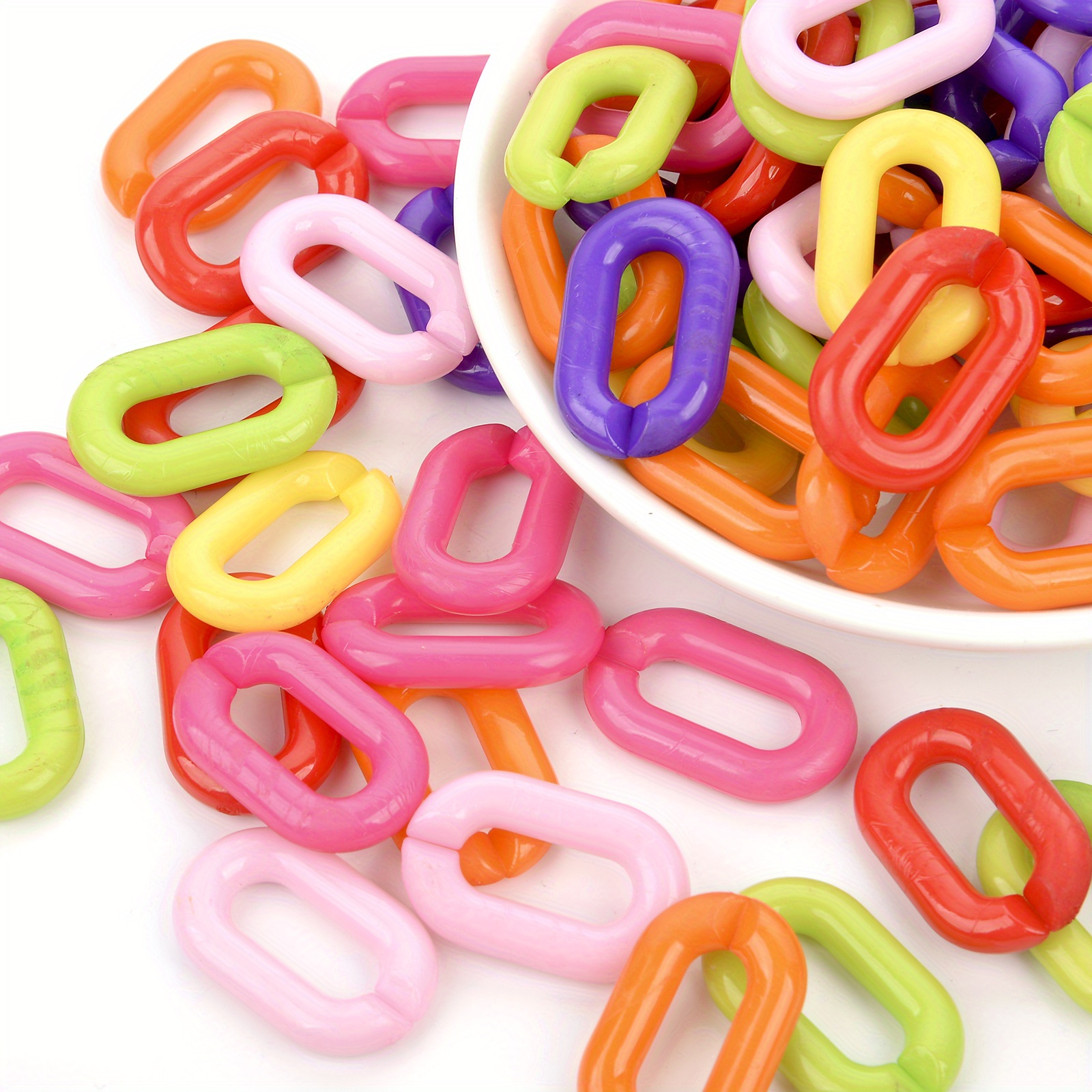 mixed color acrylic twisted chains chain assembled - Temu Canada