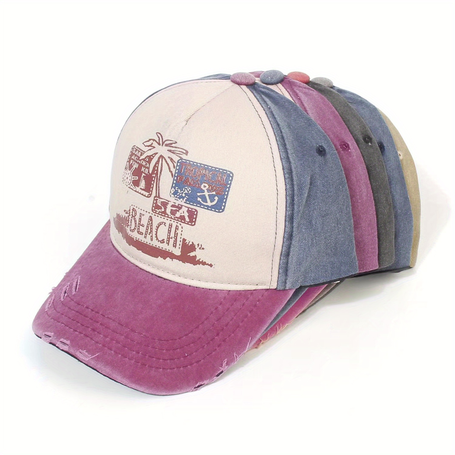 graffiti print baseball cap washed distressed cap peaked cap style for ...