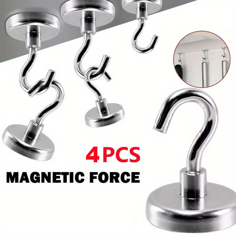 Strong Magnetic Suction Hook Punch free Storage Magnet Hook - Temu ...