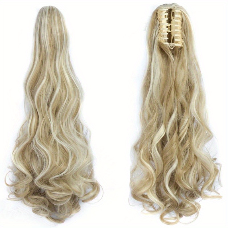 Claw Clip In Ponytail Extensions Women Synthetic Long Curly - Temu Ireland