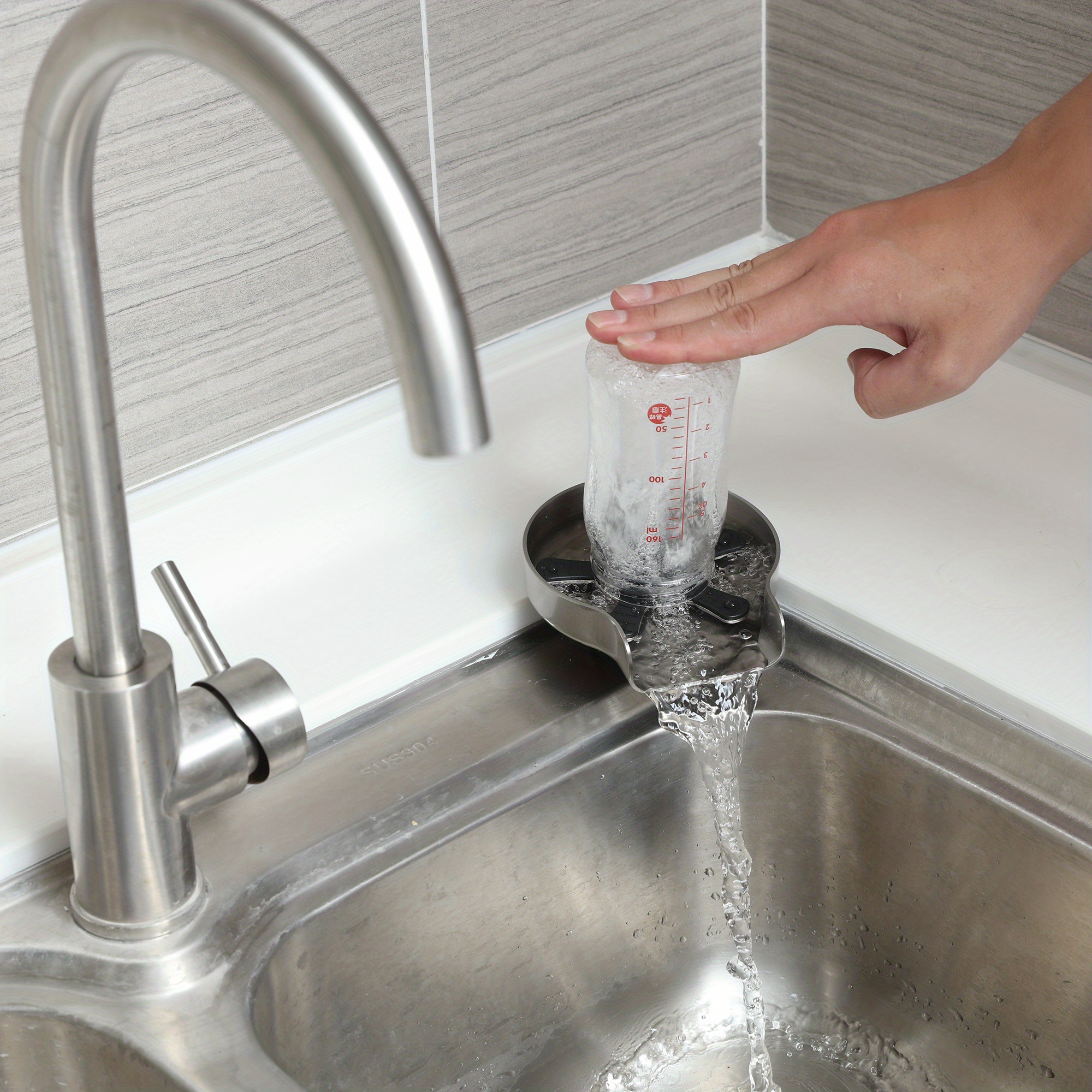 Kitchen Sink Hot Cold Switching Faucet Glass - Temu