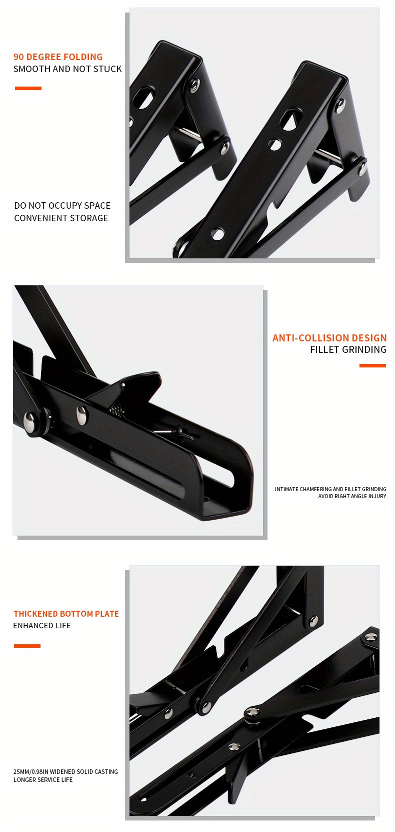 Foldable Brackets Diy Folding Shelves Tables L Shelf - Temu New Zealand