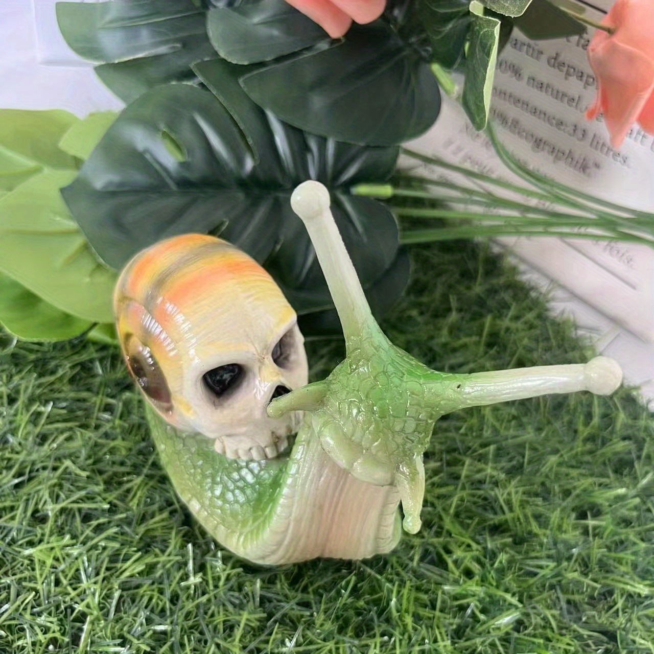 Snail Skull Sculpture Gothic Resin Statue Patio Halloween - Temu