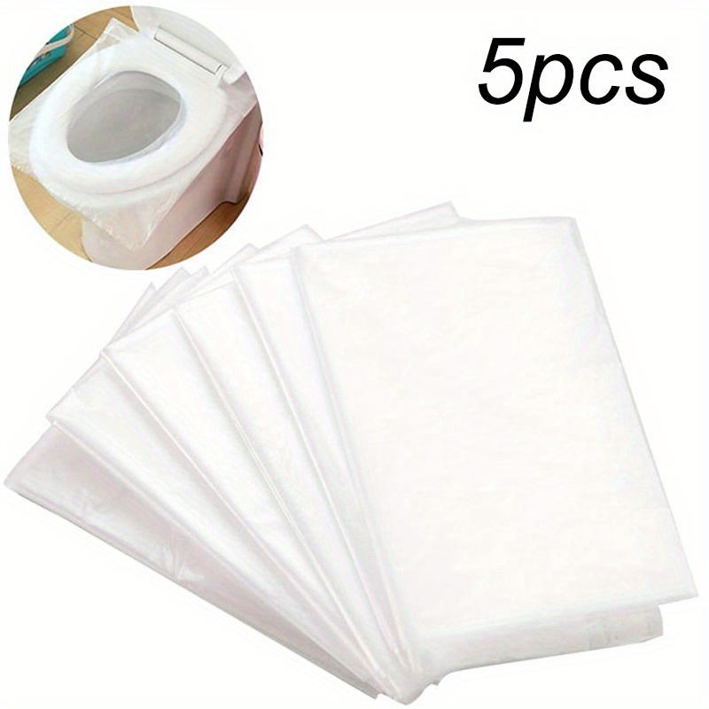 5pcs Disposable Toilet Mat Maternity Travel Thickened Poop Cover Hotel ...