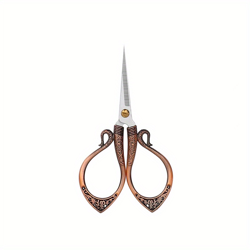 Vintage Craft Scissors Stainless Steel Gilded Red crowned - Temu United