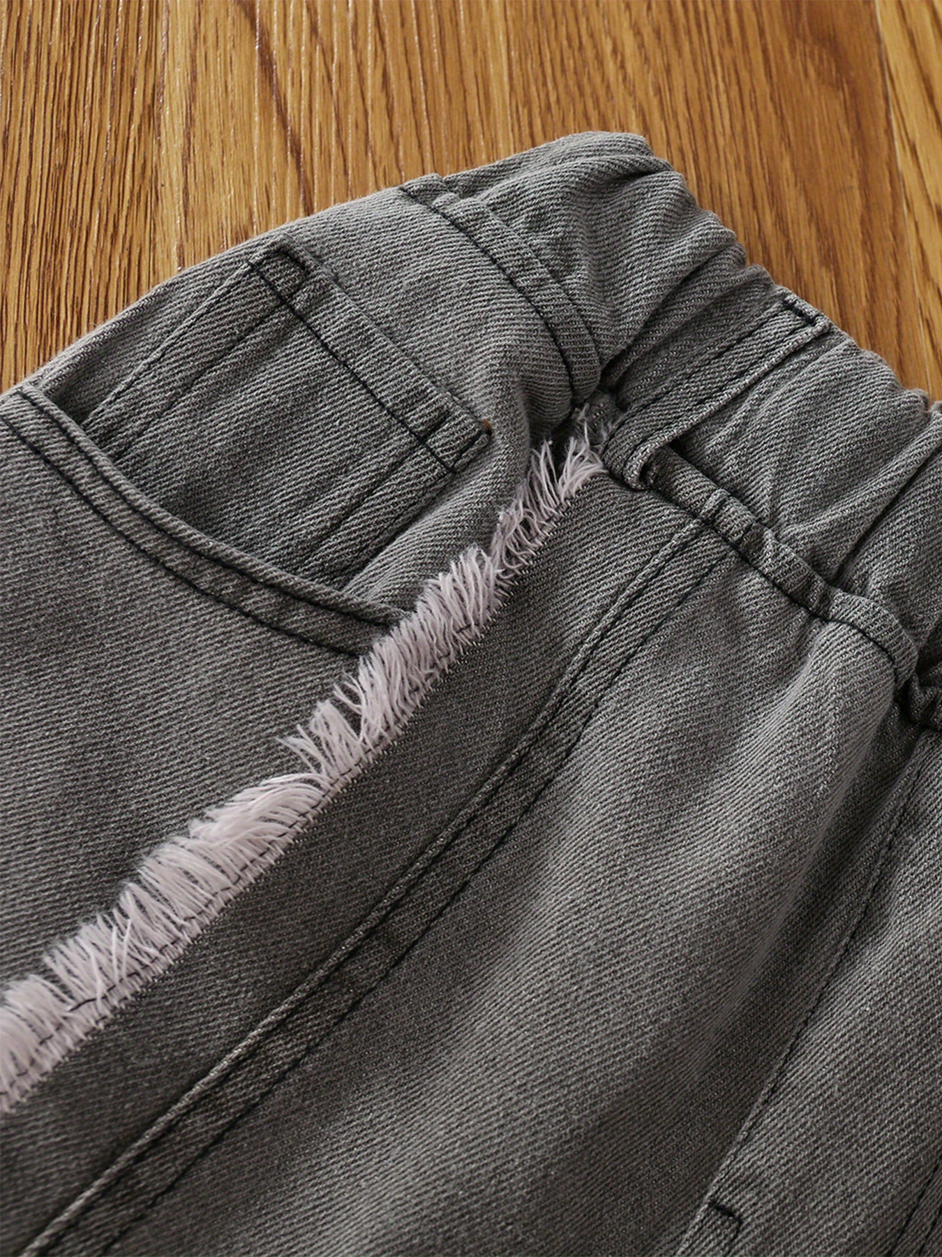 Girls Pockets Trim Elastic Waist Casual - Temu Norway