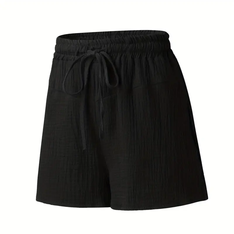 Solid Loose Drawstring Shorts Casual Shorts Spring Summer Temu