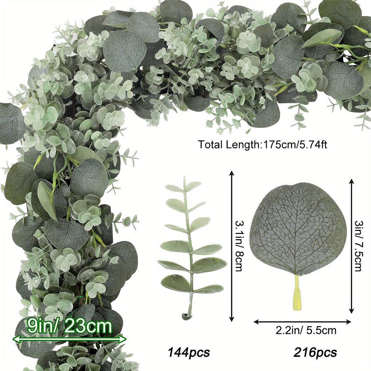 Faux Eucalyptus Garland Artificial Eucalyptus Garland - Temu New Zealand