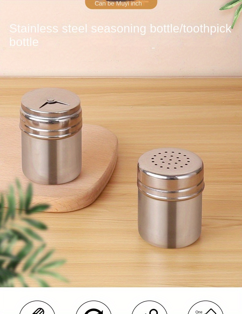 Stainless Steel Seasoning Bottle Toothpick Holder Lid - Temu Australia