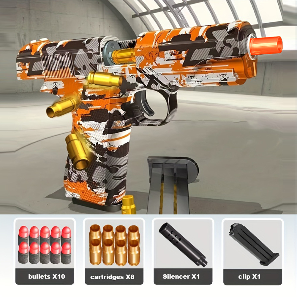 Soft Bullet Toy Foam Blasters Guns Pistol With Foam Pellet Shell ...
