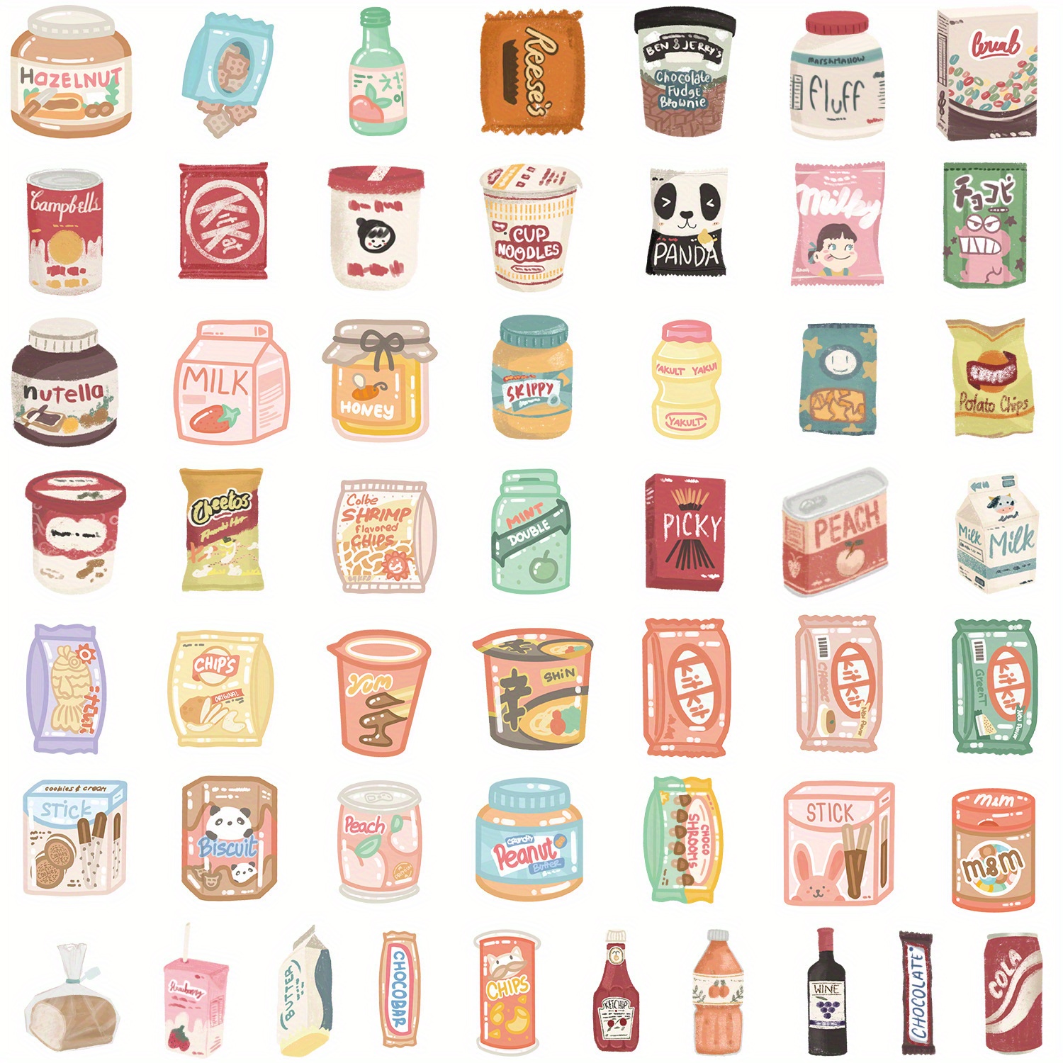 Delicious Snack Series Graffiti Stickers Suitable Window - Temu Philippines