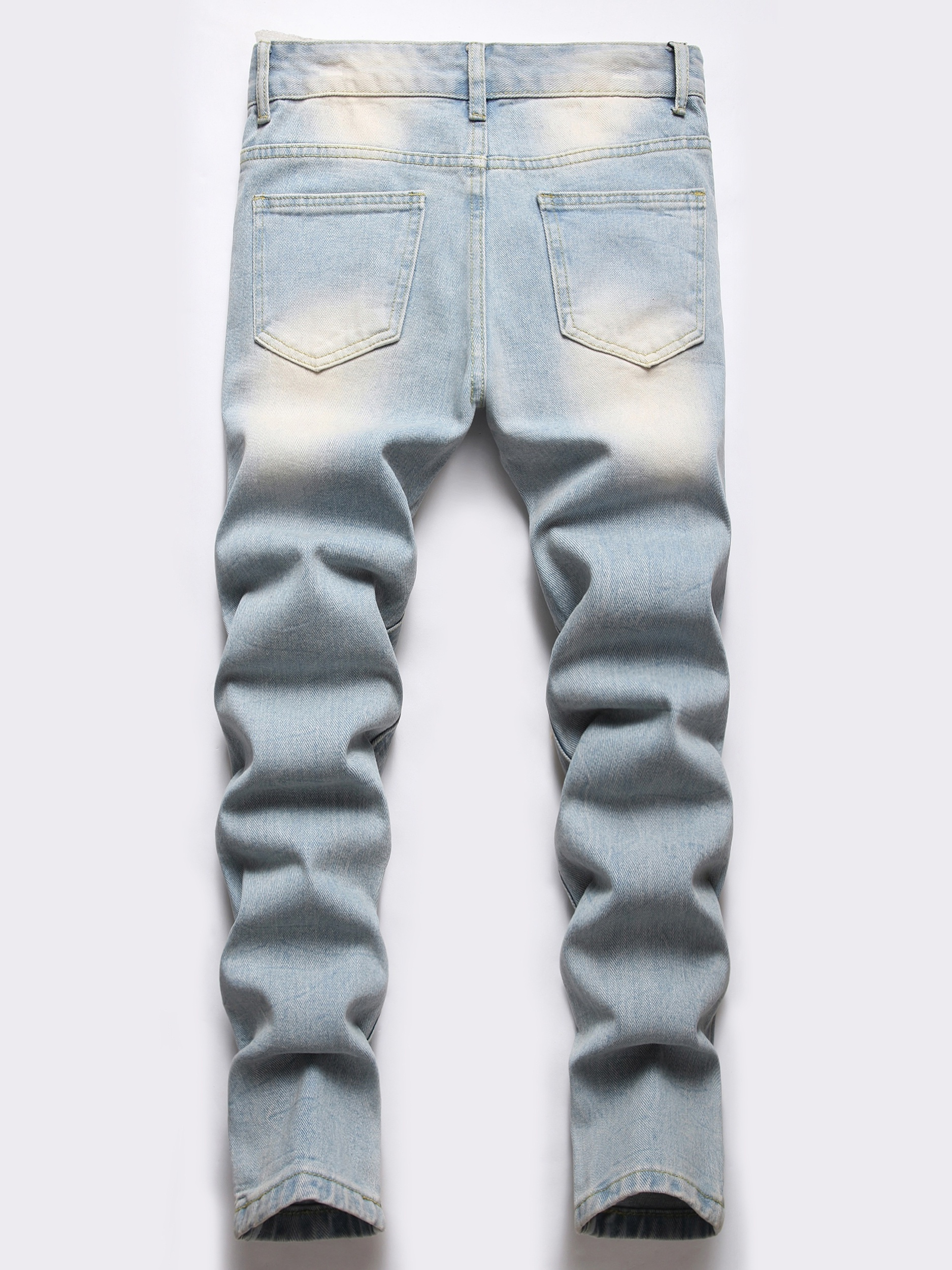 Boys Ripped Denim Jeans Long Pants Bottoms Pockets Casual - Temu Portugal