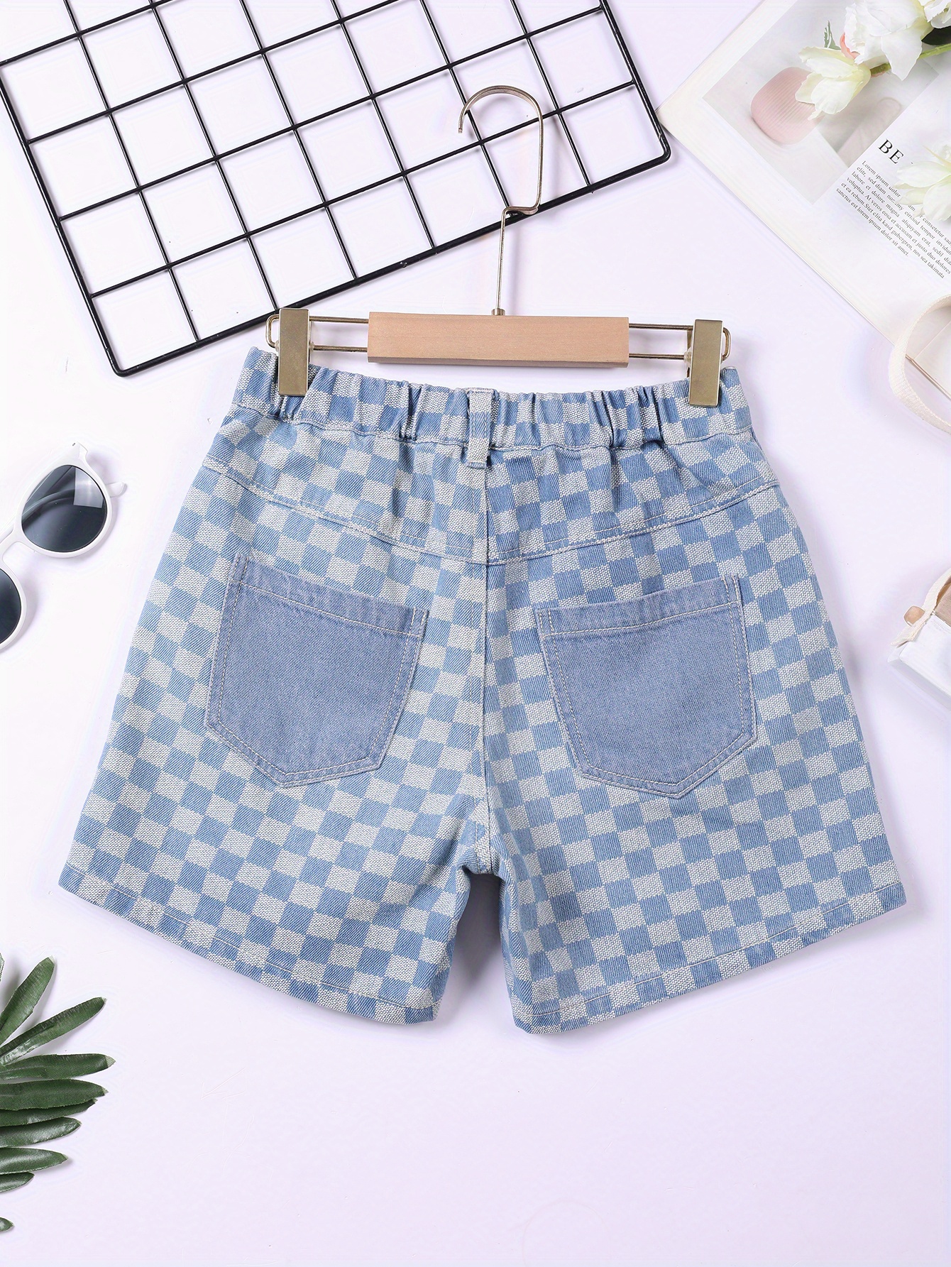 Girls Denim Shorts Pattern Casual Loose Trend Outfit - Temu New Zealand