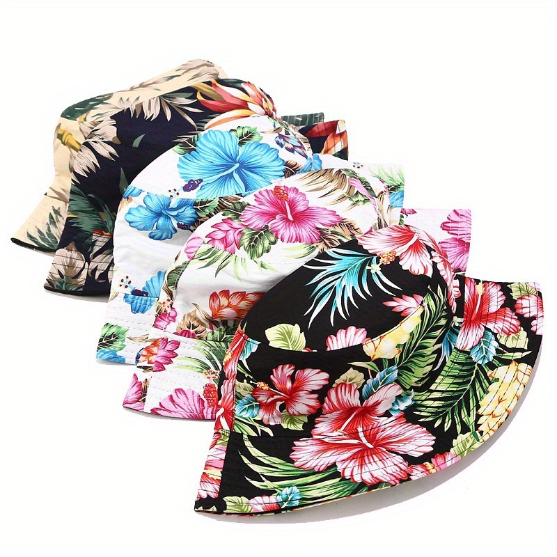 Double sided Tropical Print Bucket Hat Women Foldable - Temu United Kingdom