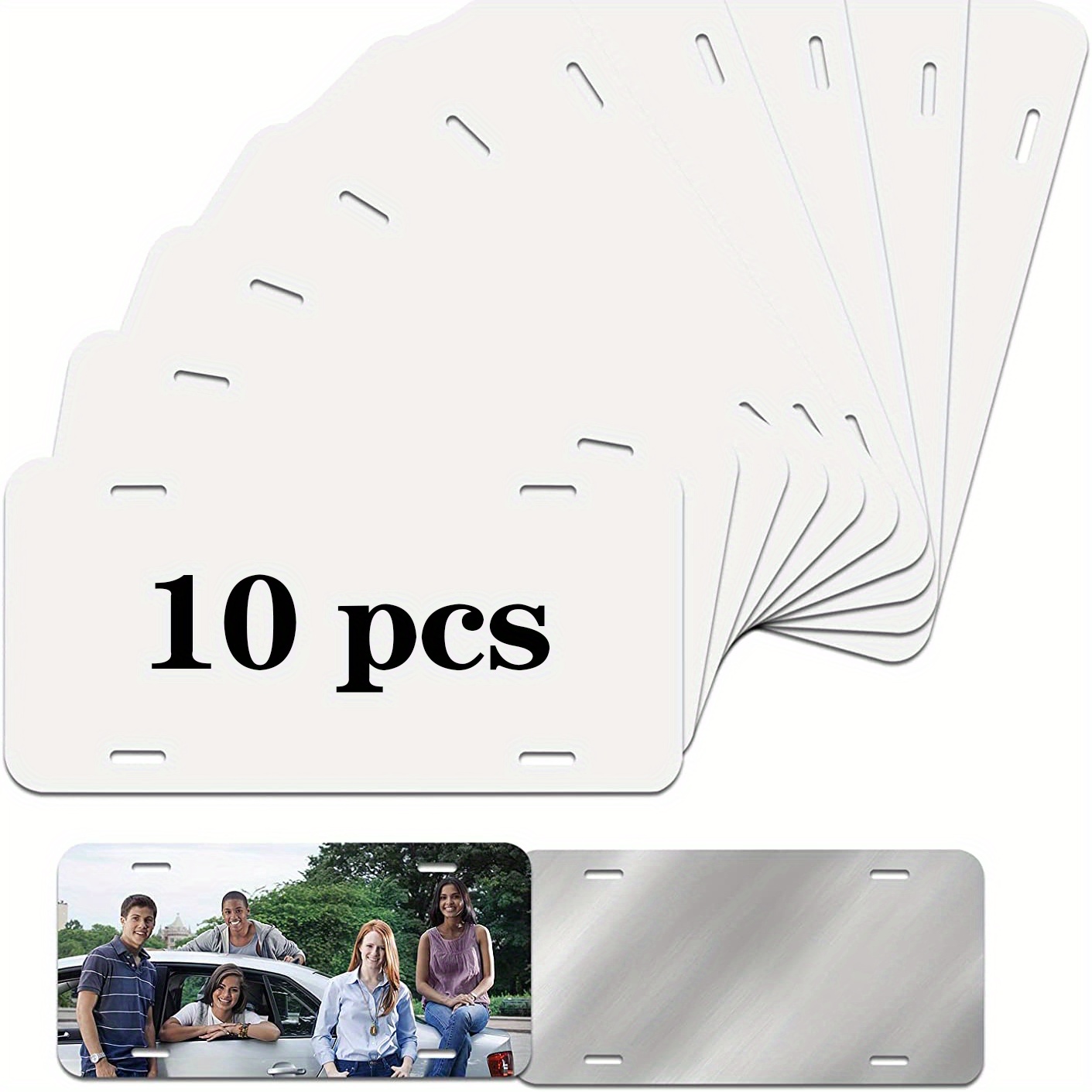 10 Blanks Diy Blank Metal Aluminum Automotive s Tag - Automotive - Temu ...