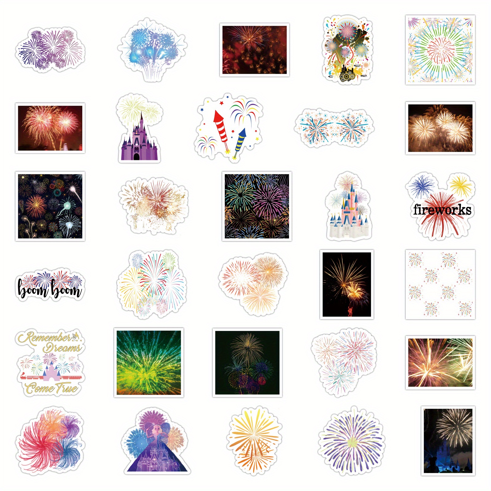 Fireworks Stickers Teens Boys Girls Gift Stickers Pack - Temu New Zealand